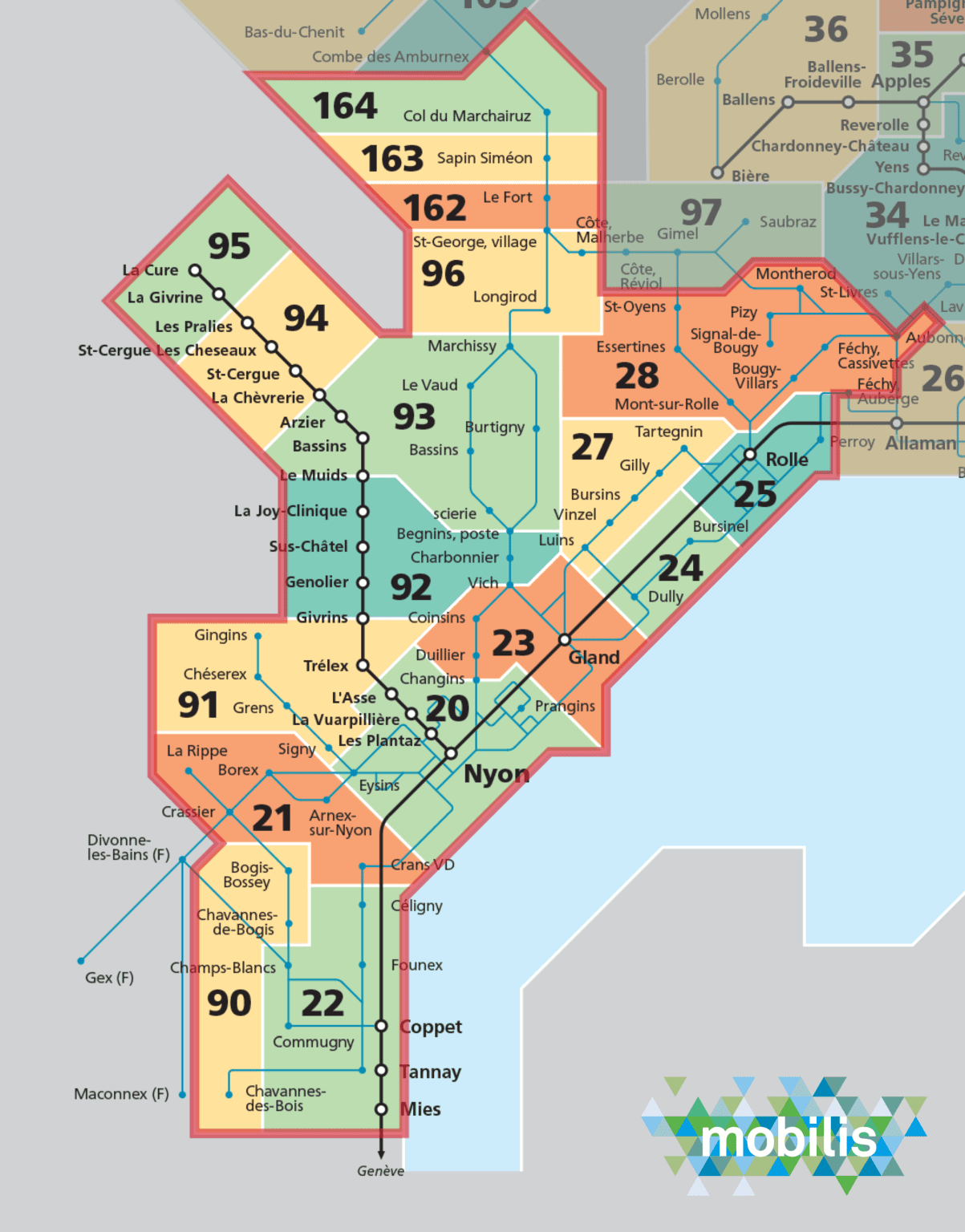 Carte Explore - Région de Nyon